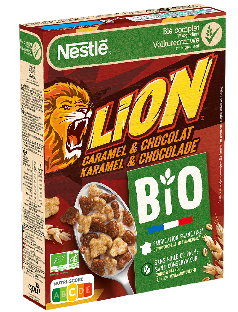 LION® BIO - Céréales caramel chocolat | NESTLÉ® Céréales